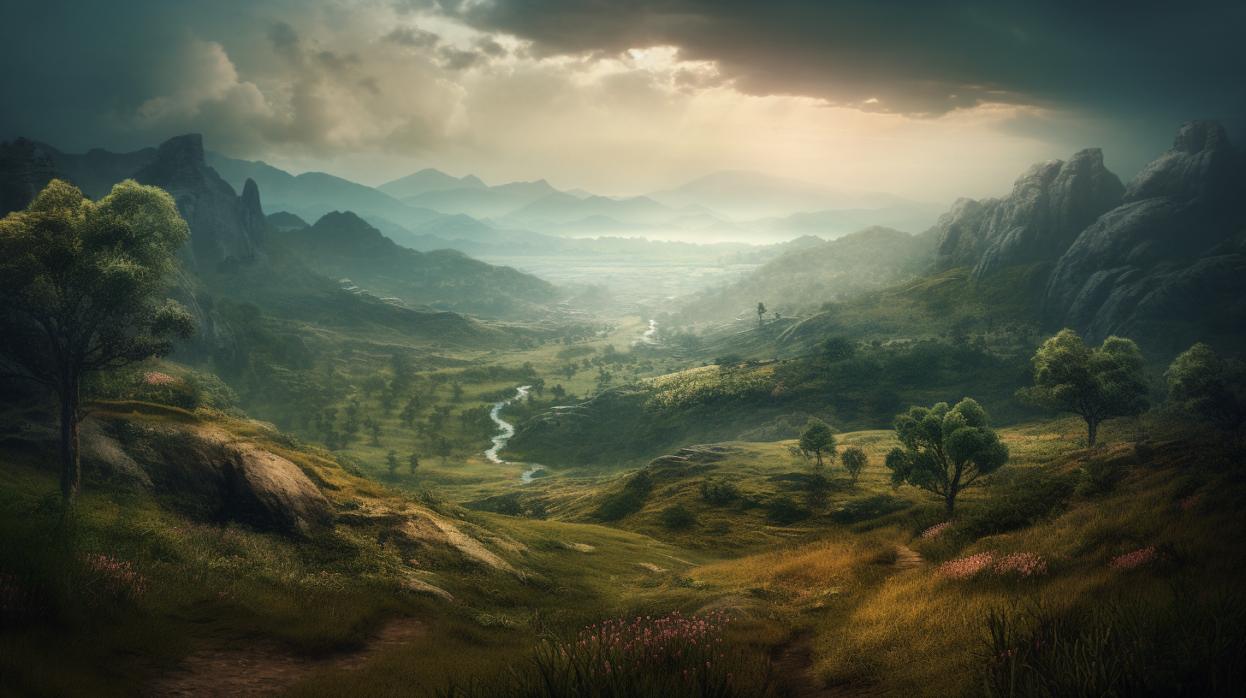 Rolling Green Hills - Fantasy Backgrounds